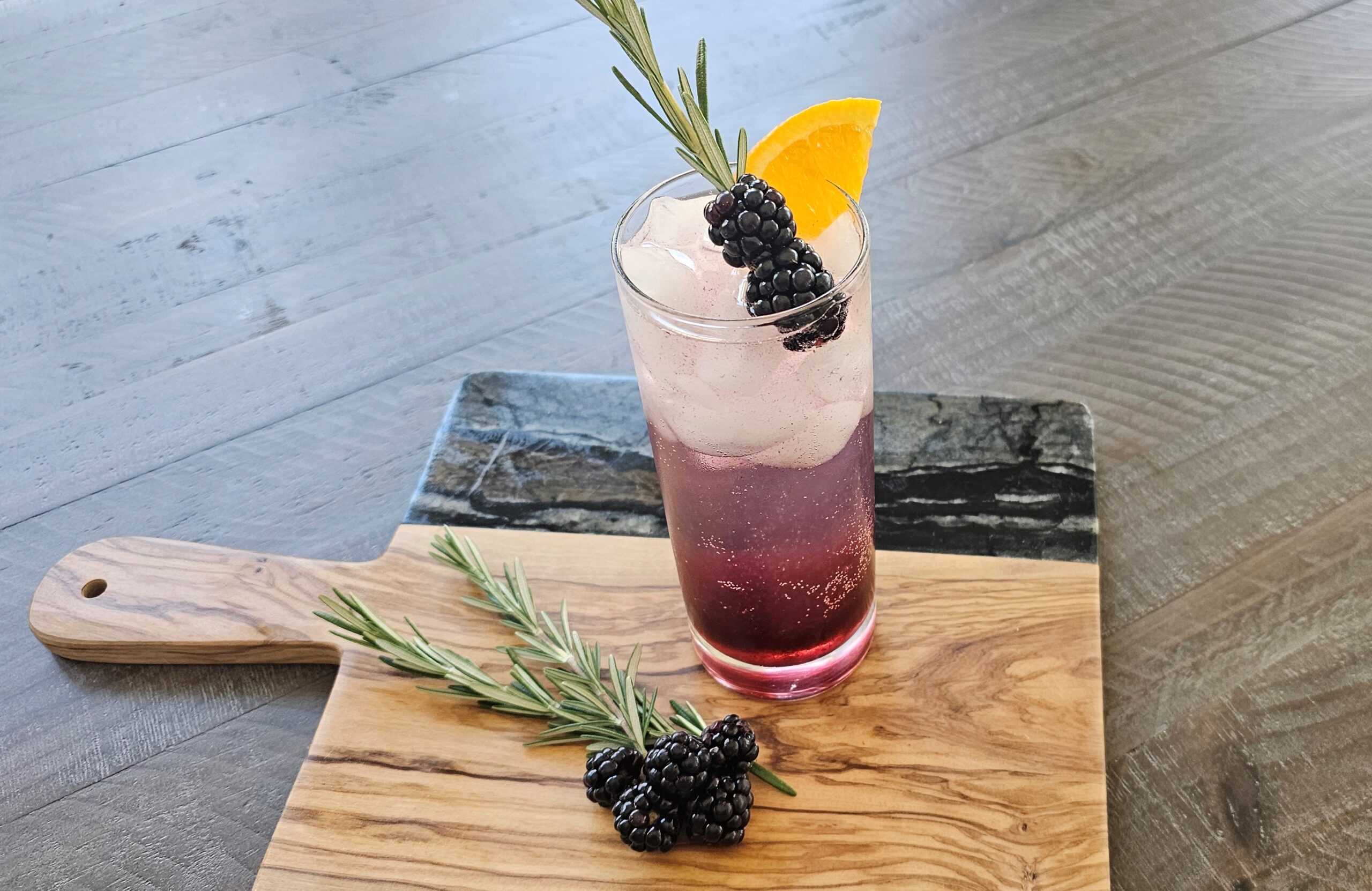 Blackberry Shrub Mocktail - we eat. live. do. well
